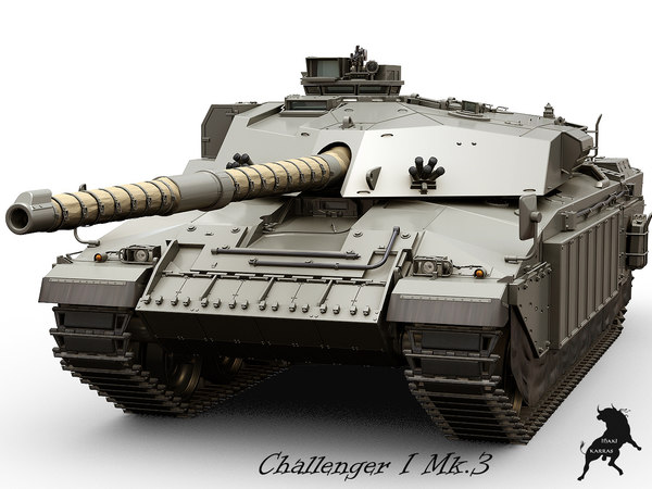 armoured challenger 3d model