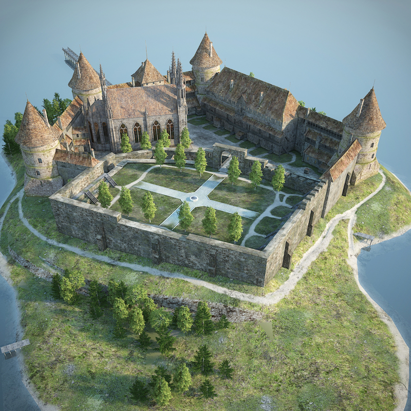 3ds max medieval castle
