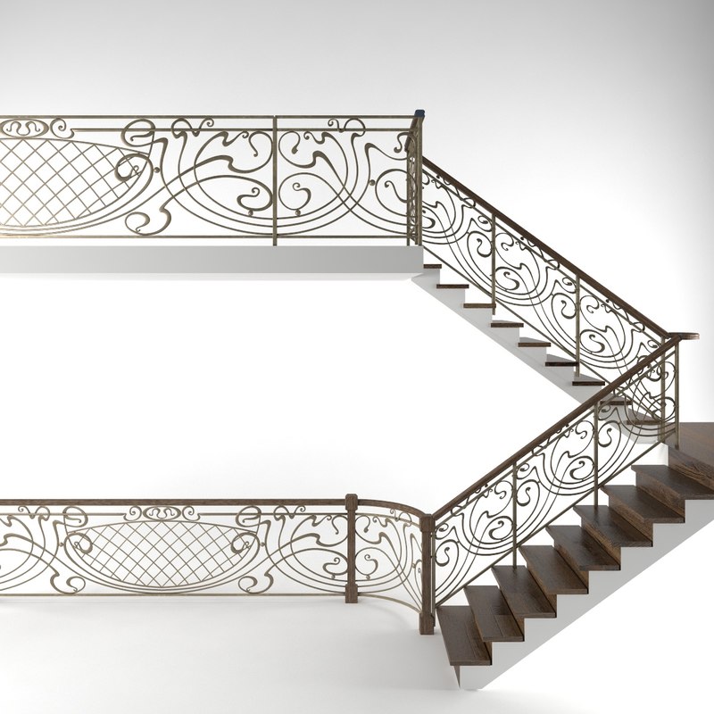 3d railing model