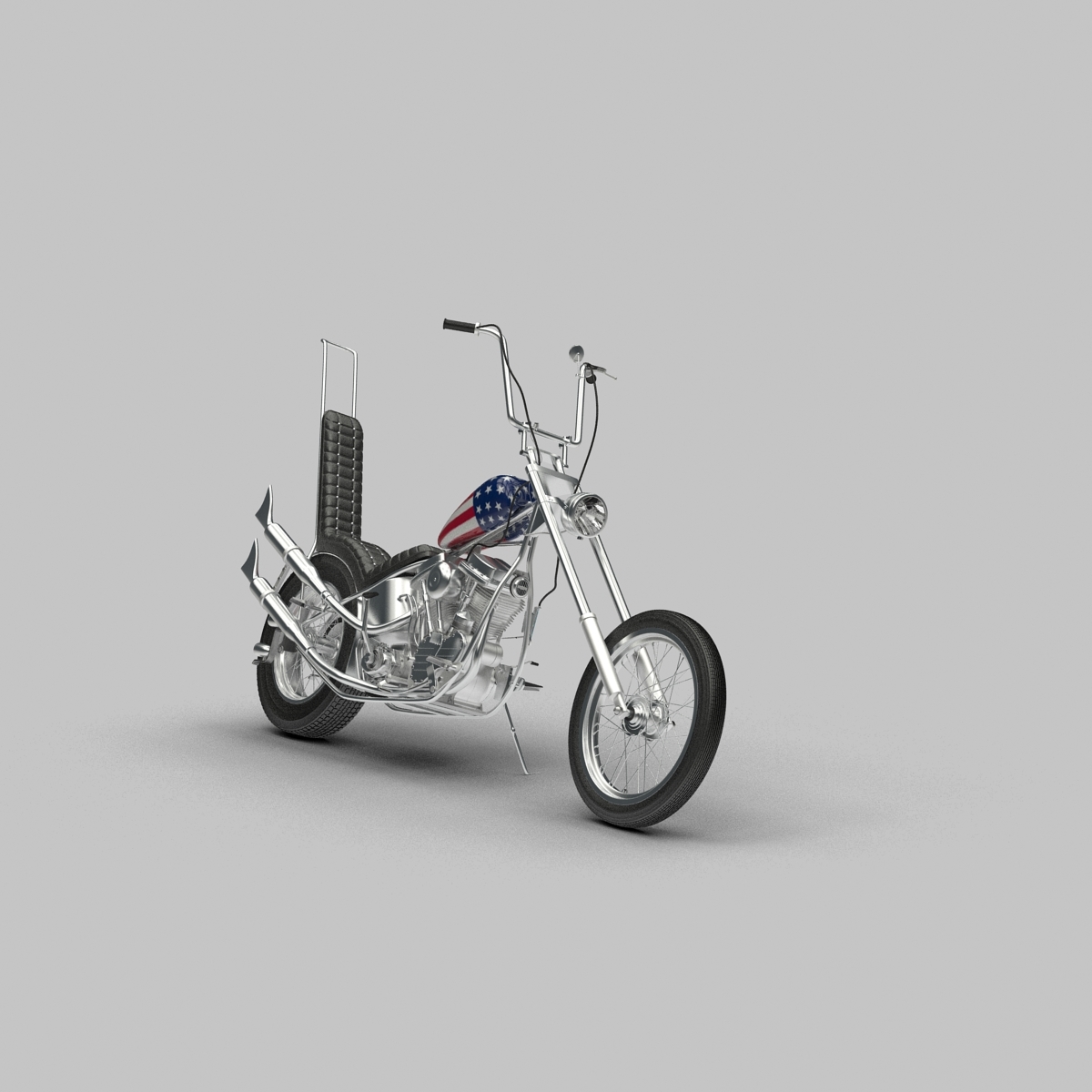 easy rider motorcycle 3d model