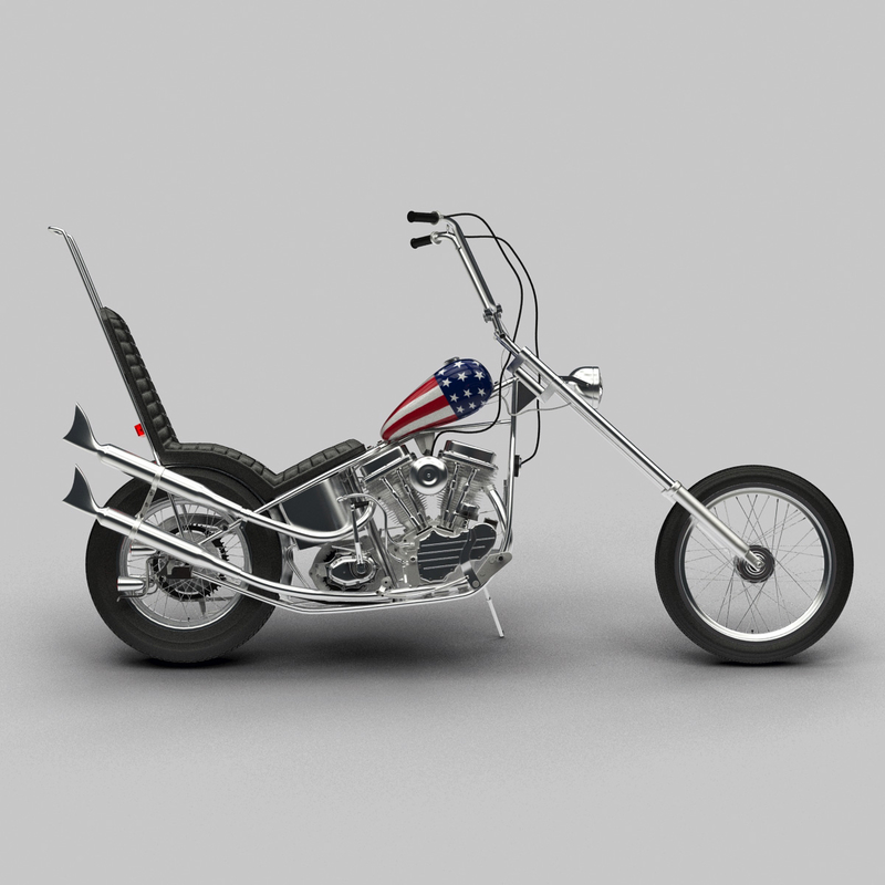 easy rider motorcycle 3d model