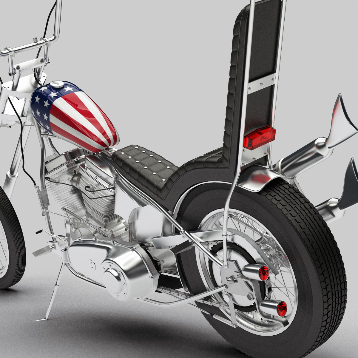 easy rider motorcycle 3d model