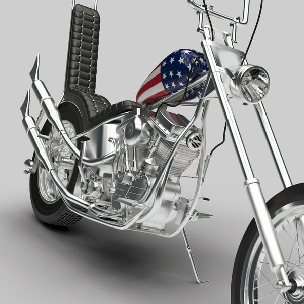easy rider motorcycle 3d model