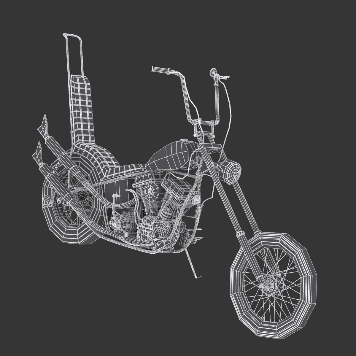 easy rider motorcycle 3d model