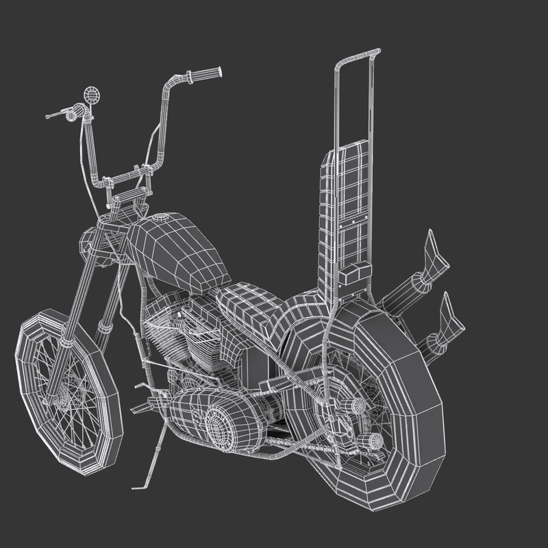 easy rider motorcycle 3d model