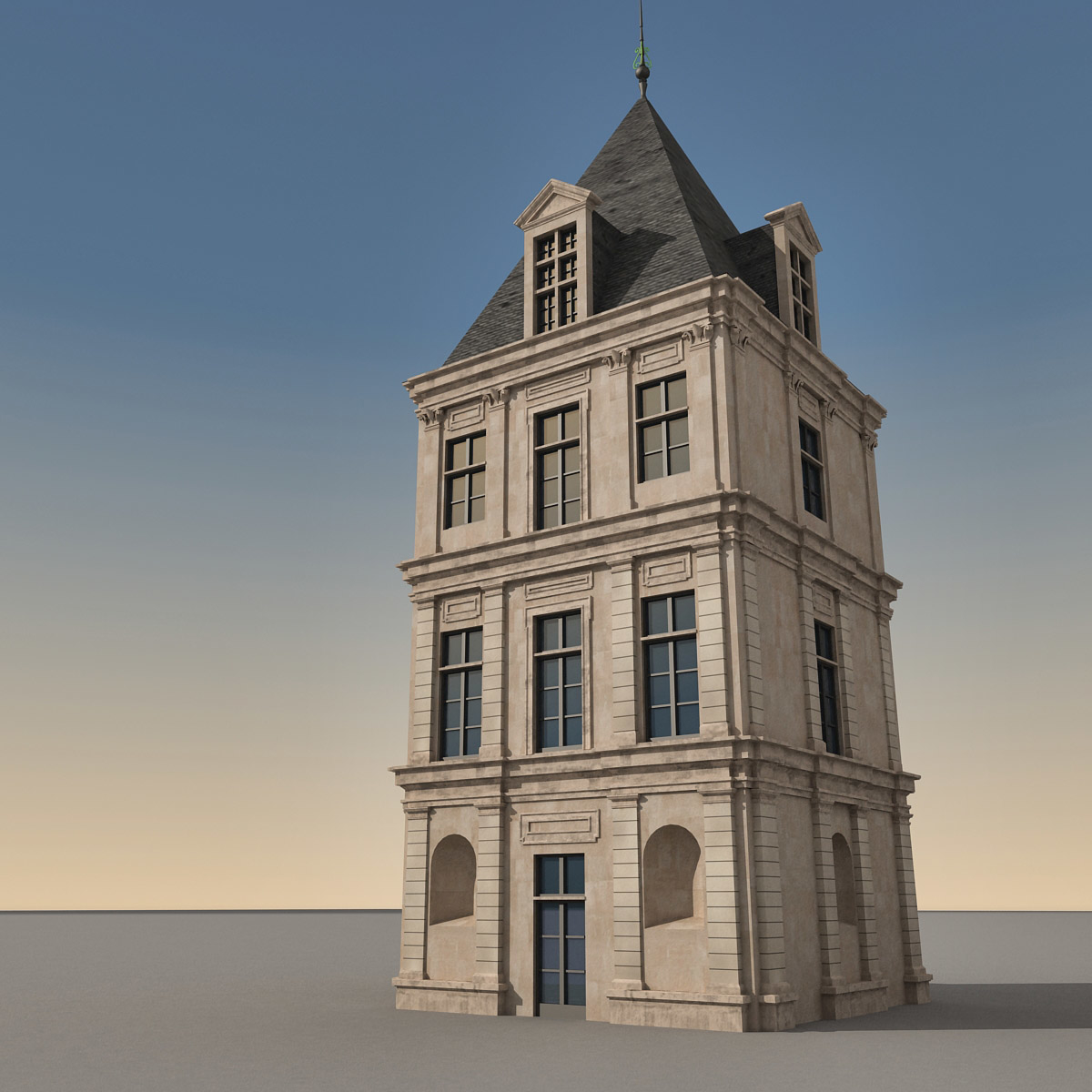 european building europe 3d obj