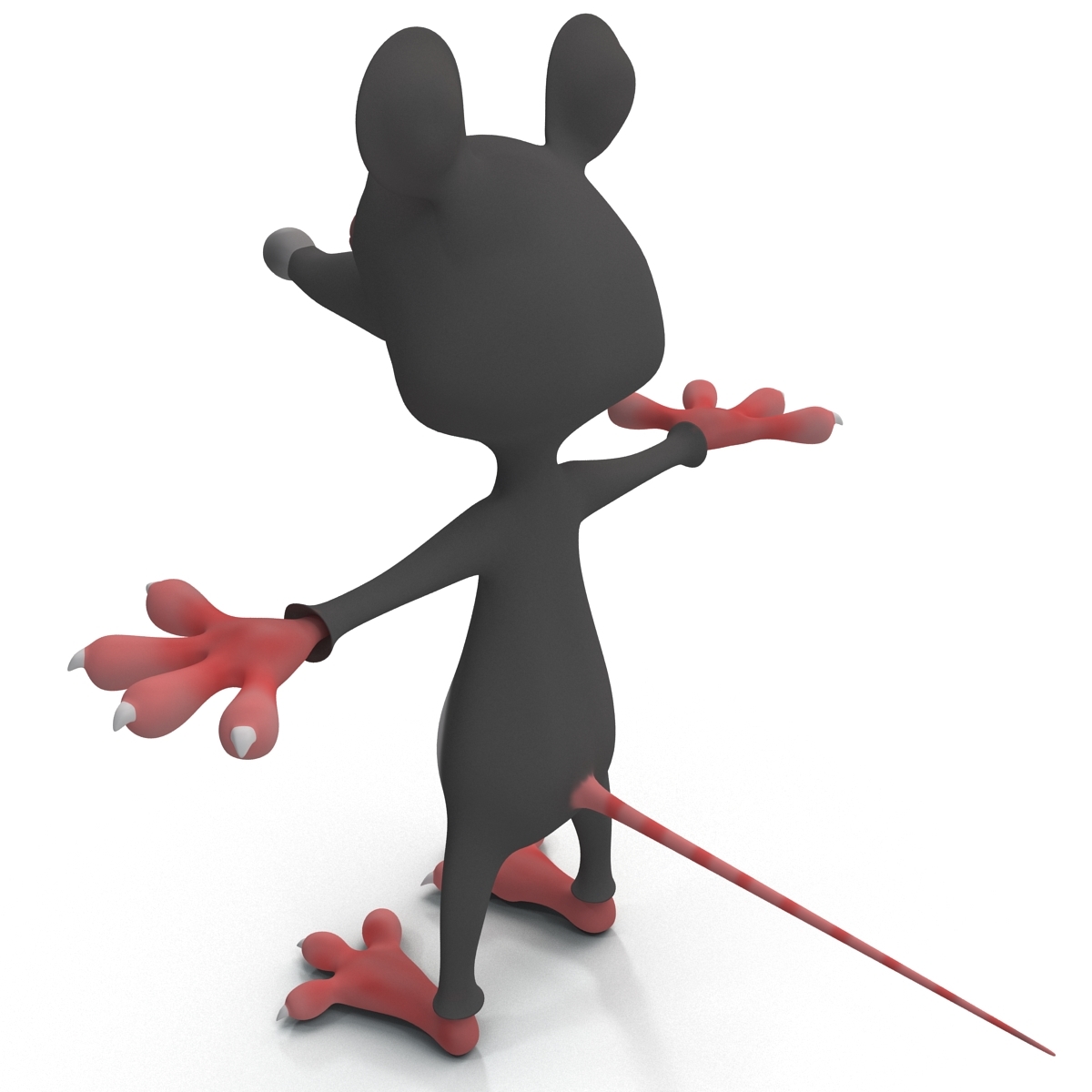 3d model cartoon rat rigged