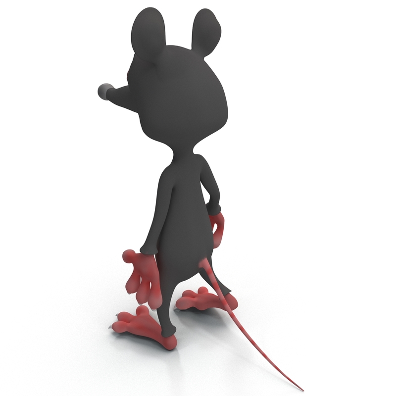 3d model cartoon rat rigged