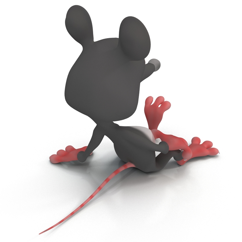 3d model cartoon rat rigged