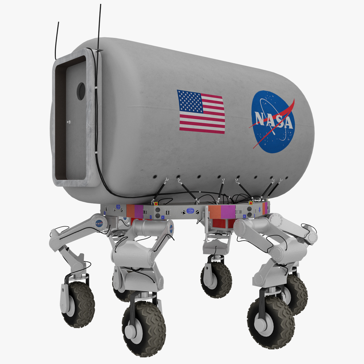 3d max nasa athlete robotic lunar rover