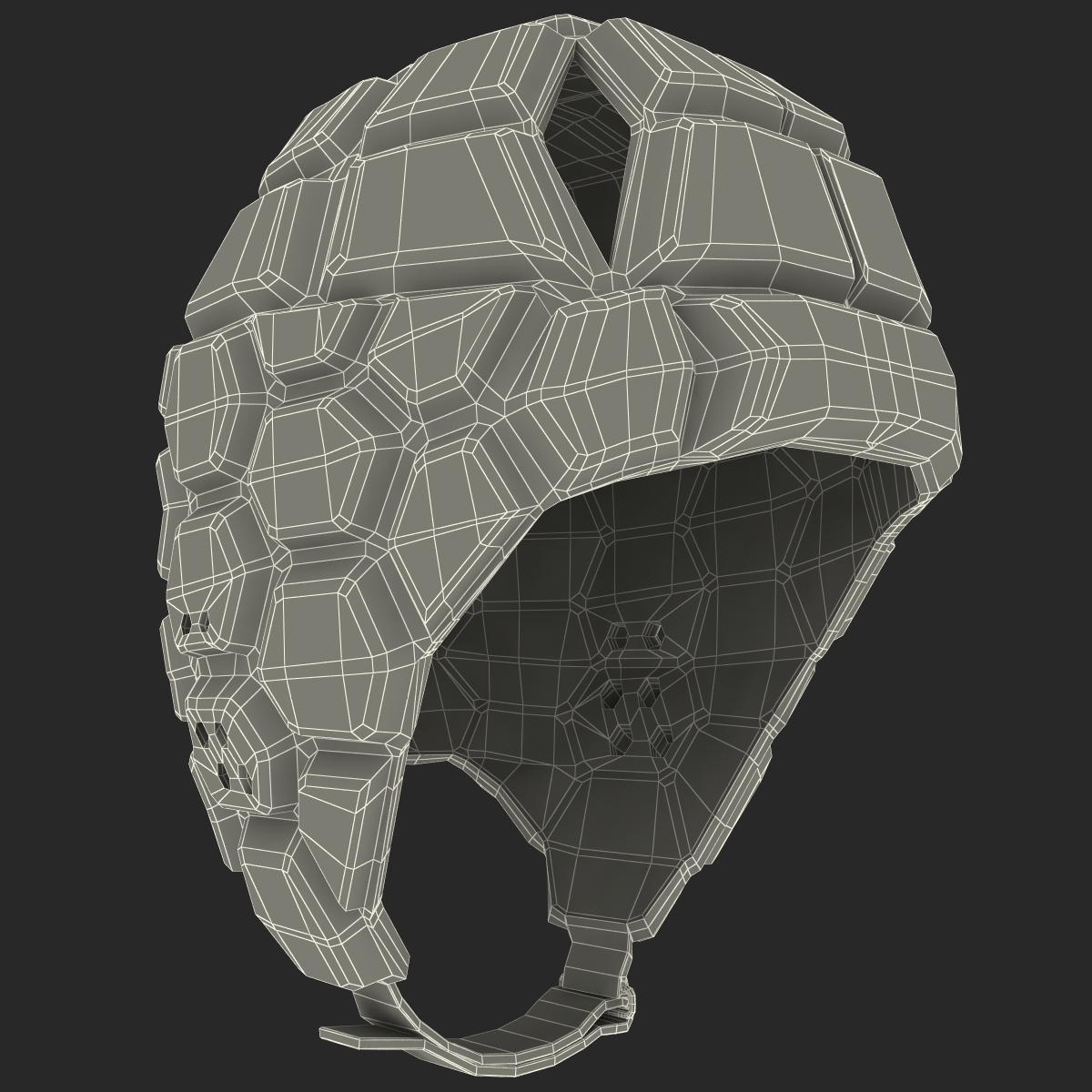 3d rugby helmet model
