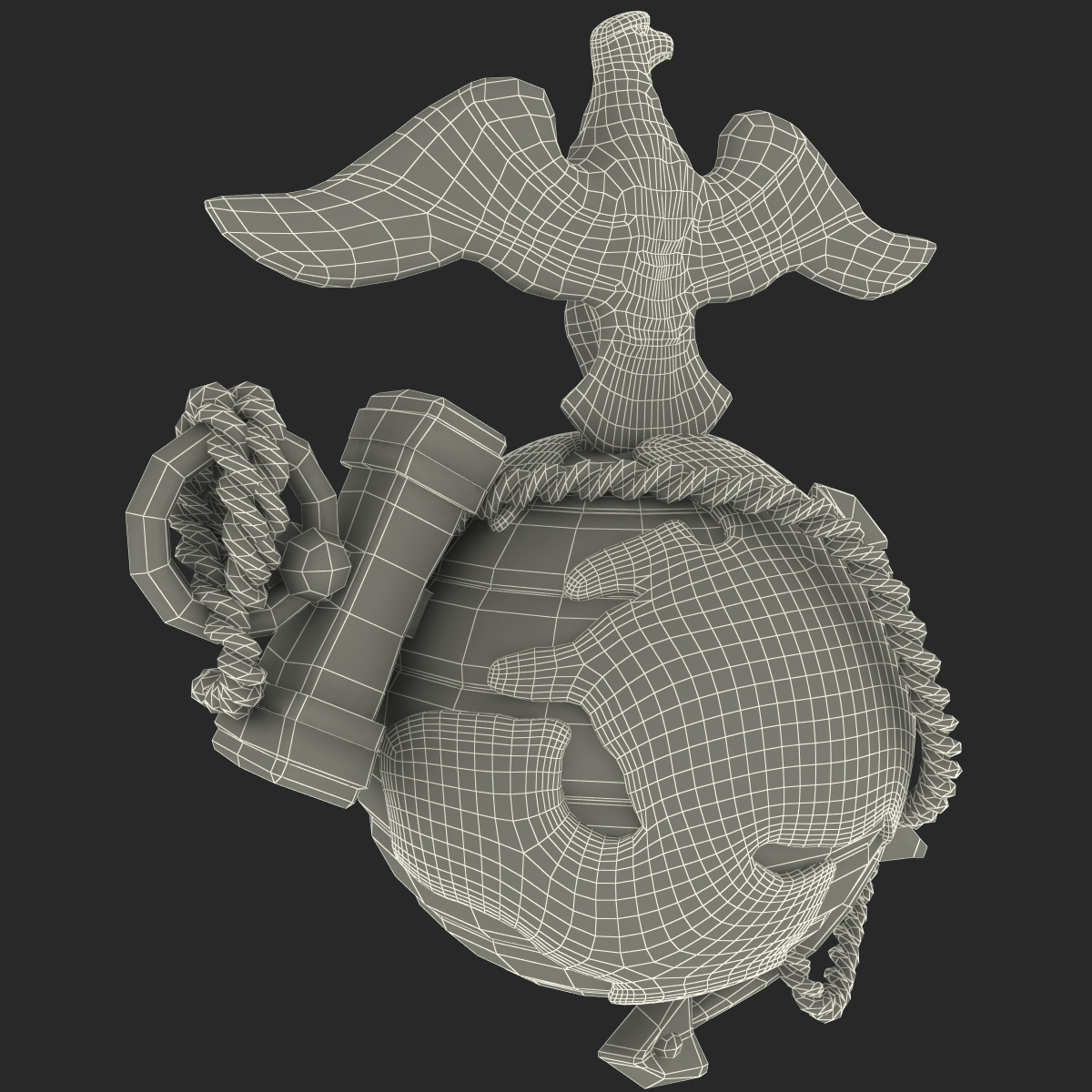 usmc emblem 3d model