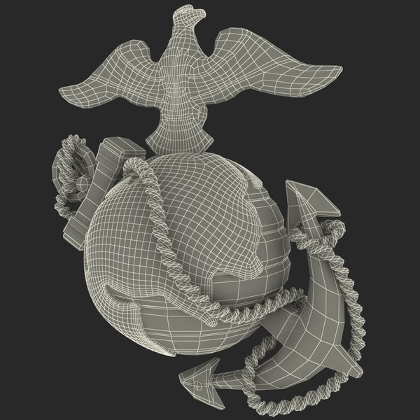 usmc emblem 3d model