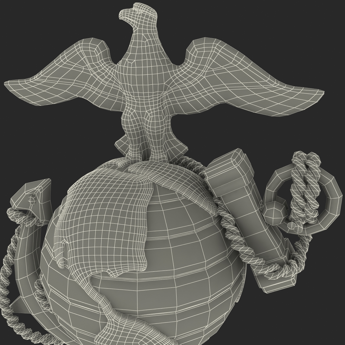 usmc emblem 3d model