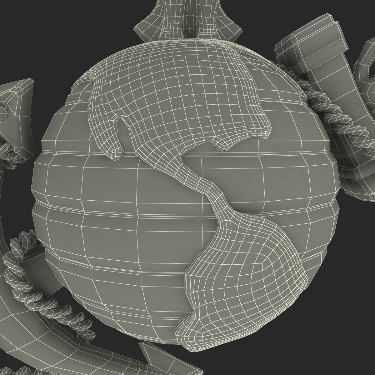 usmc emblem 3d model