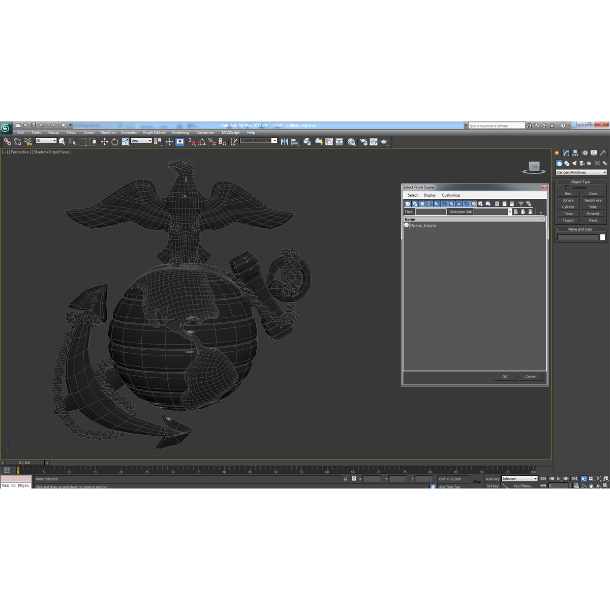usmc emblem 3d model