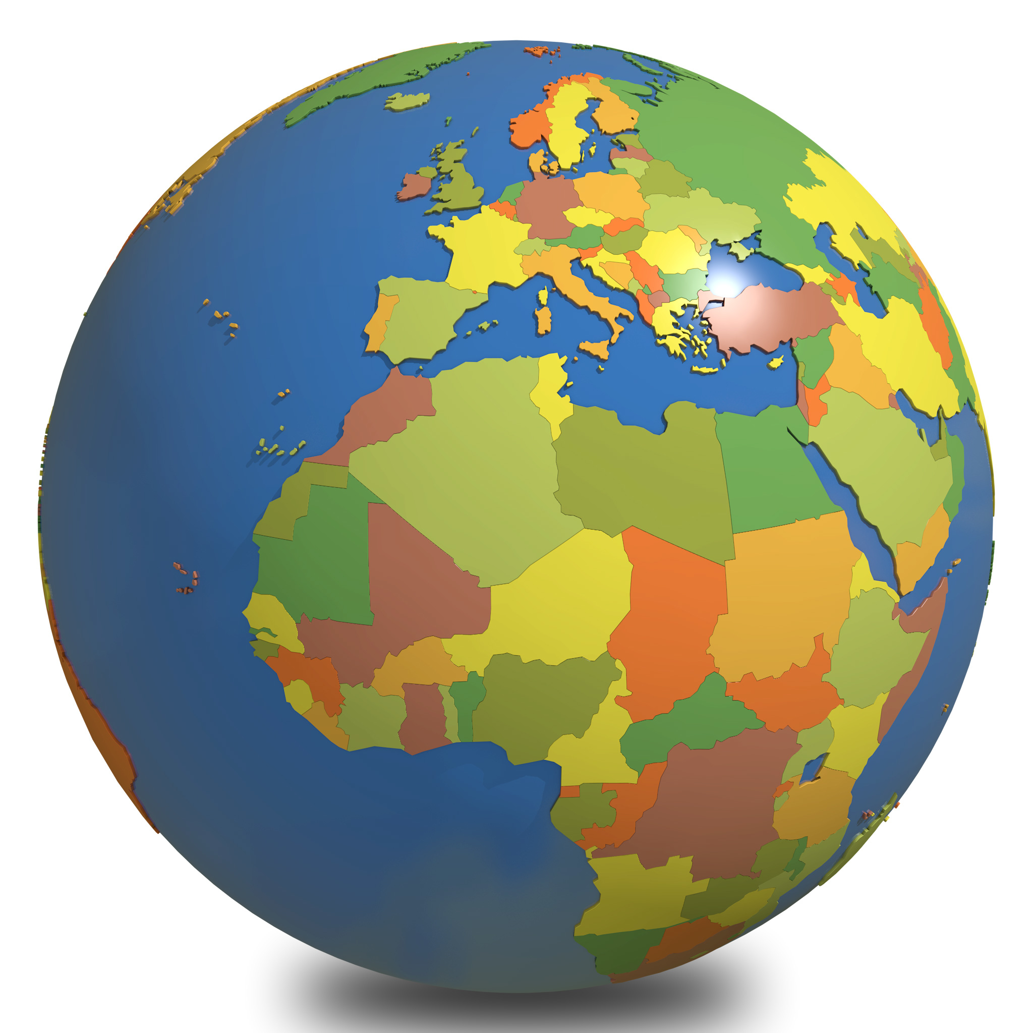 cinema4d geopolitical globe earth
