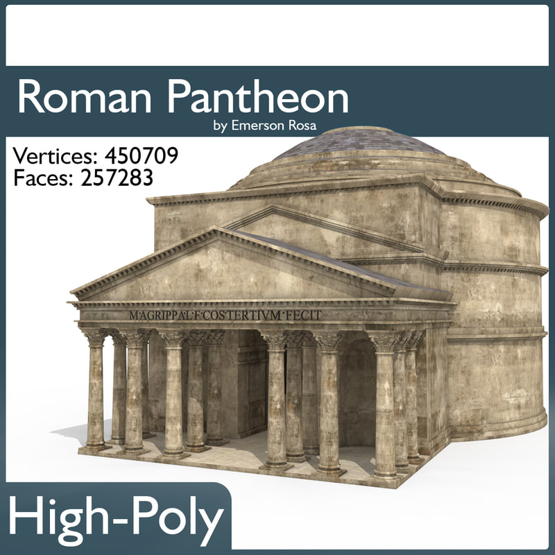 3d roman pantheon model