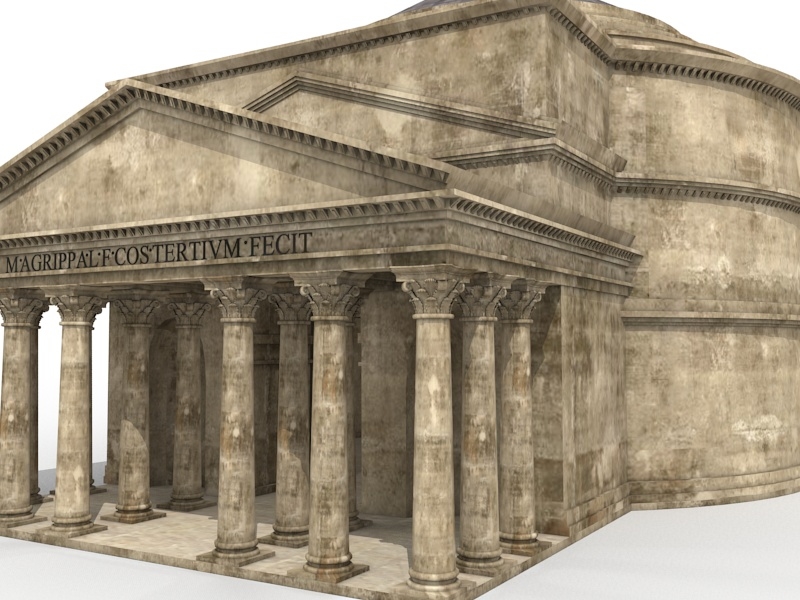 3d roman pantheon model