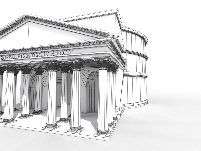 3d roman pantheon model