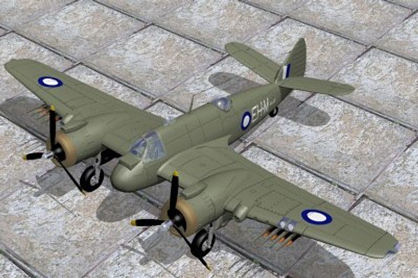 australian bristol beaufighter c4d