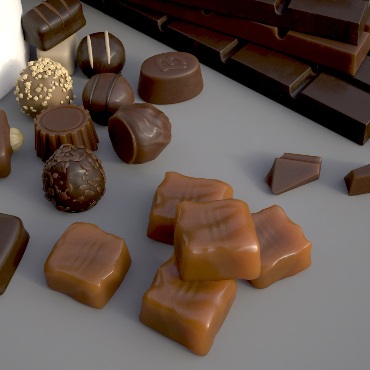 sweets caramel 3d model