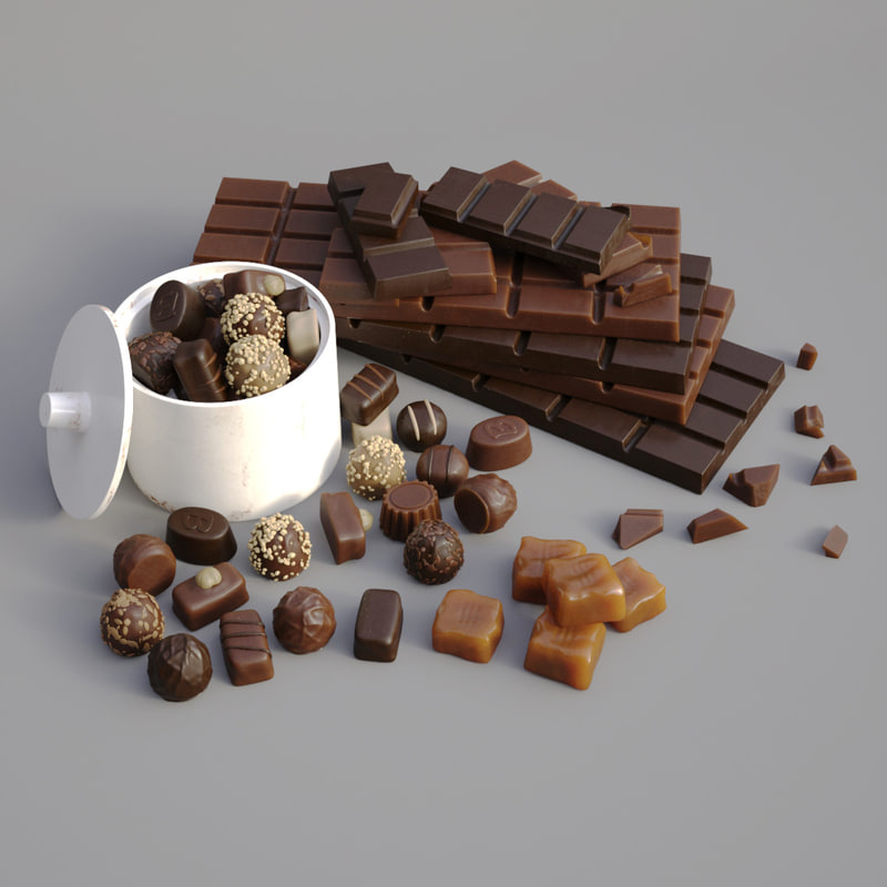 sweets caramel 3d model