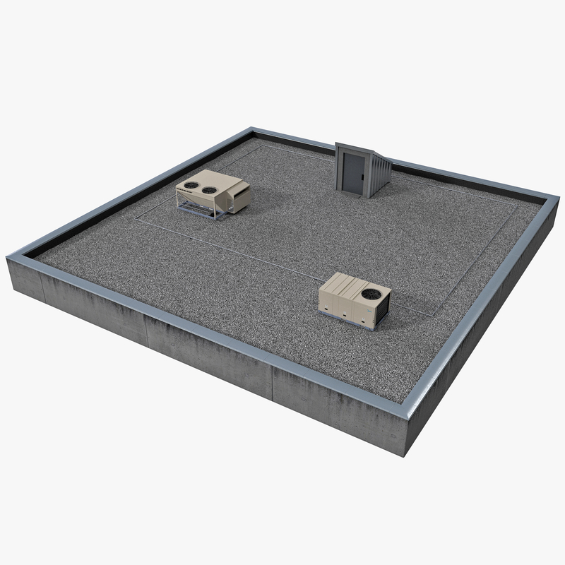 3d rooftop roof model