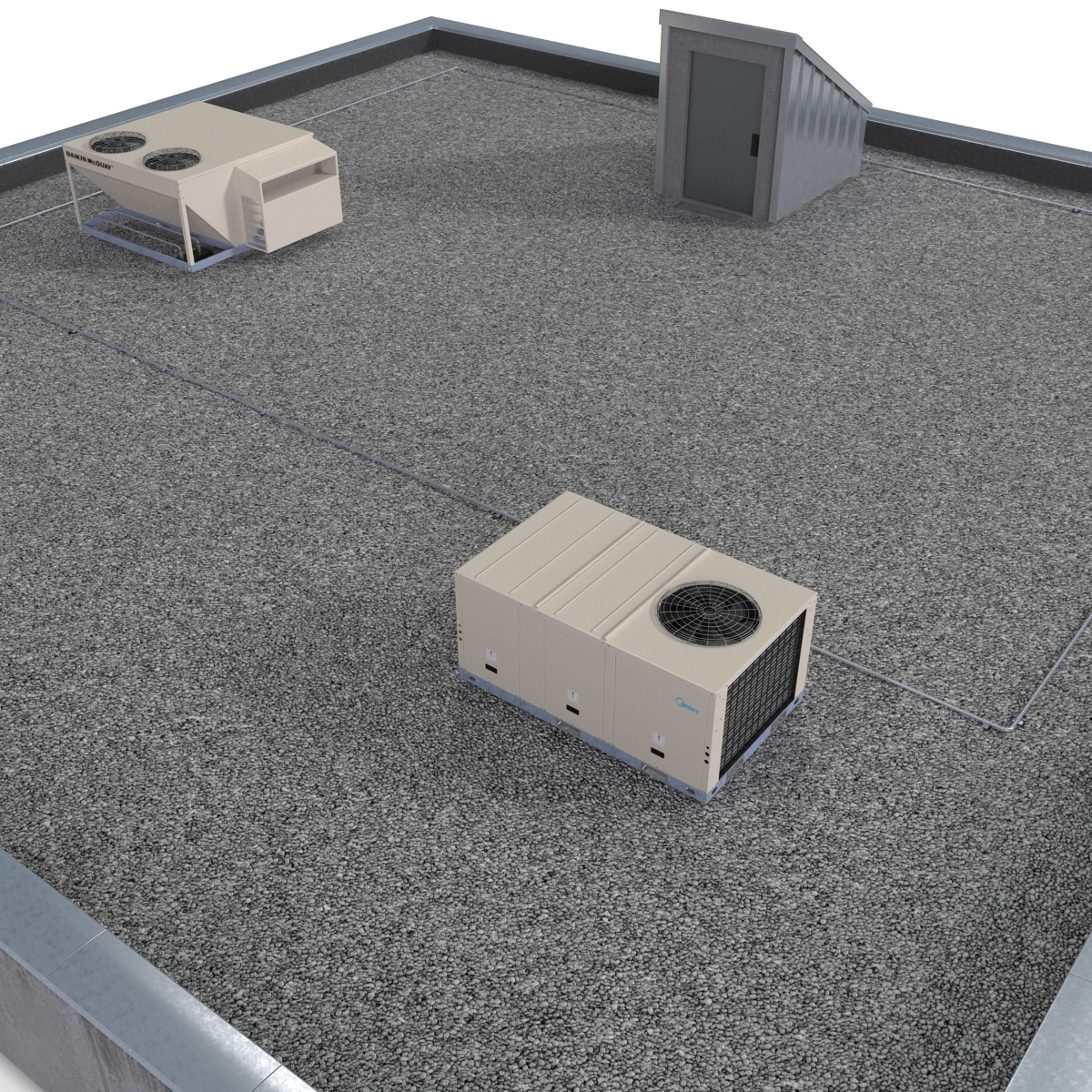 3d rooftop roof model