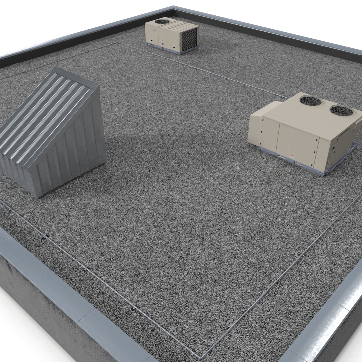 3d rooftop roof model
