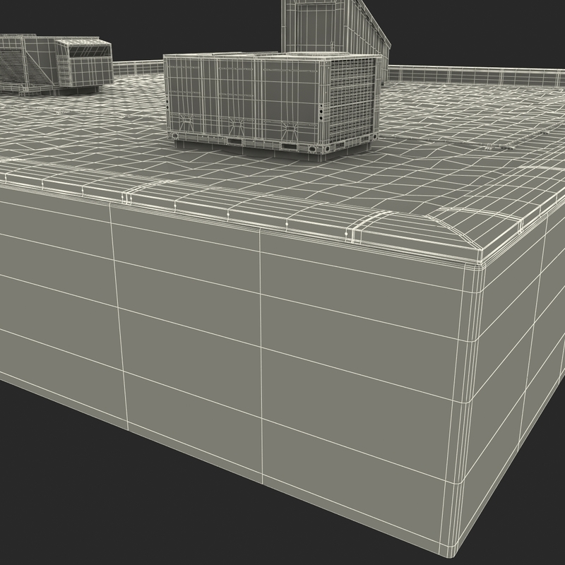 3d rooftop roof model