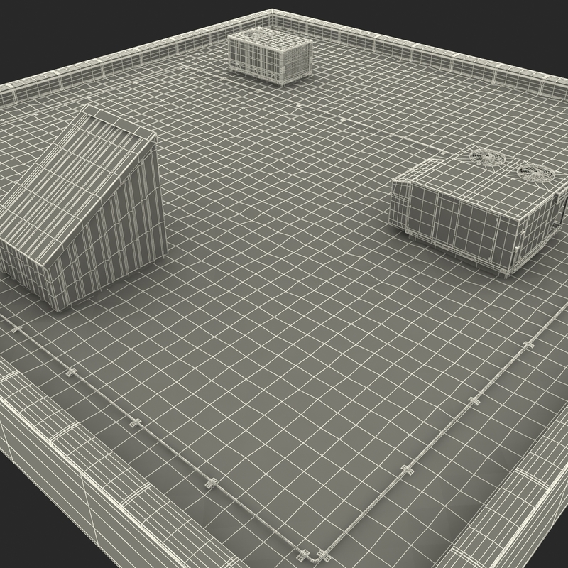 3d rooftop roof model