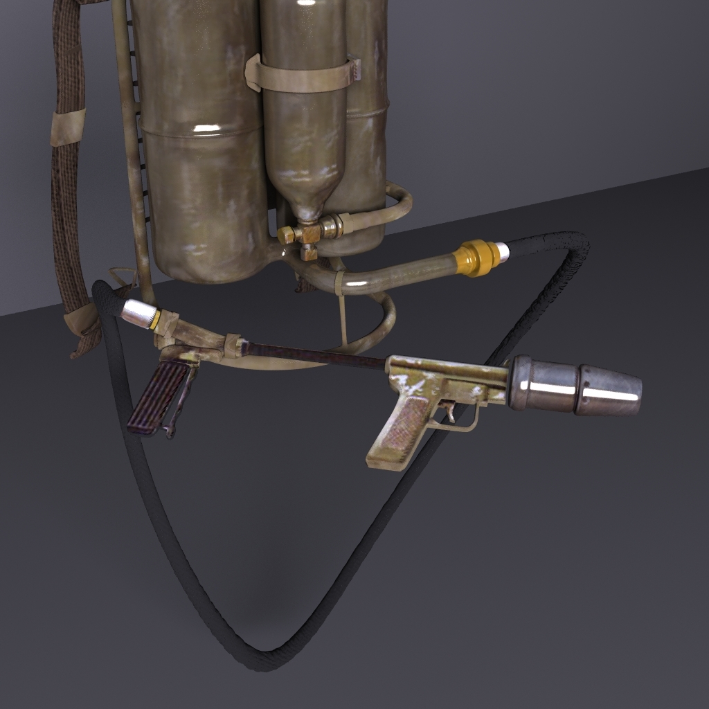 3d m2 flamethrower 2 model
