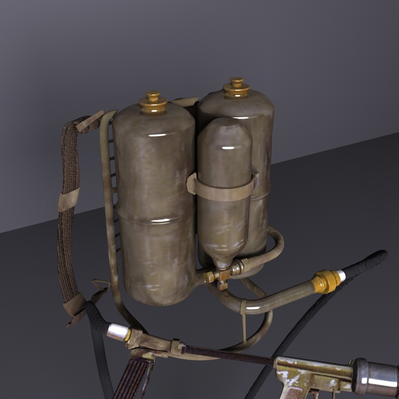 3d m2 flamethrower 2 model