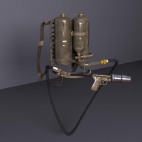 3d flame thrower model