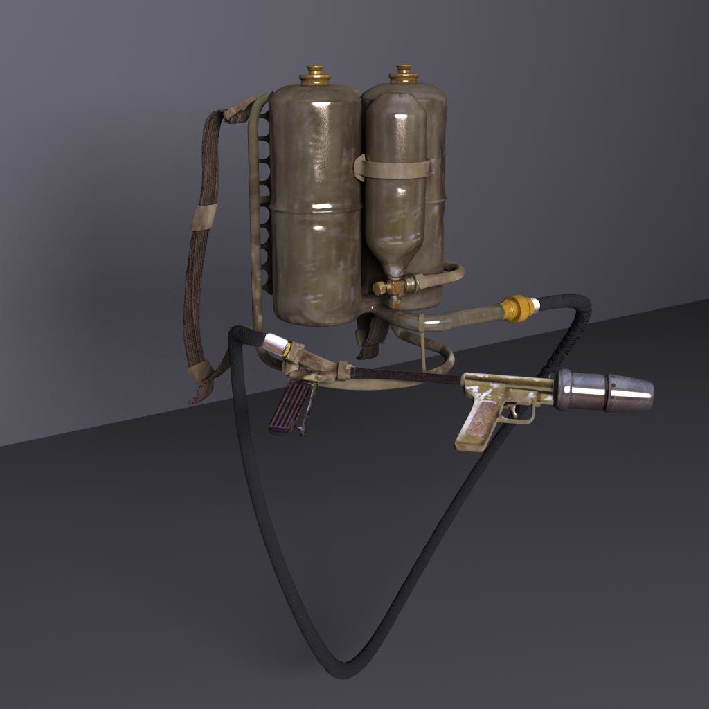3d m2 flamethrower 2 model