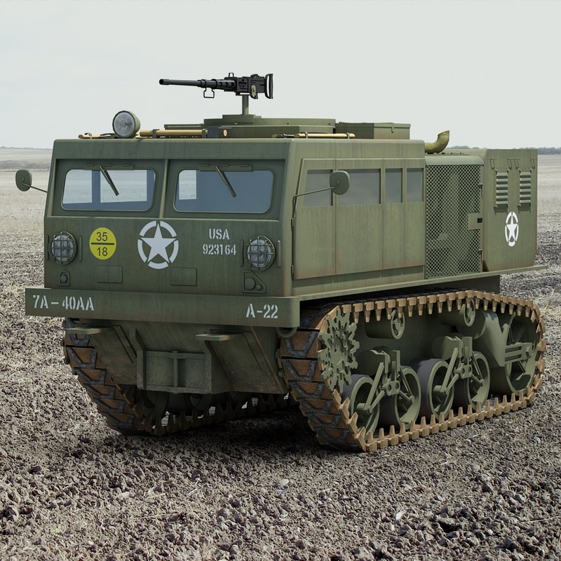 military m4 highspeed tractor 3d max