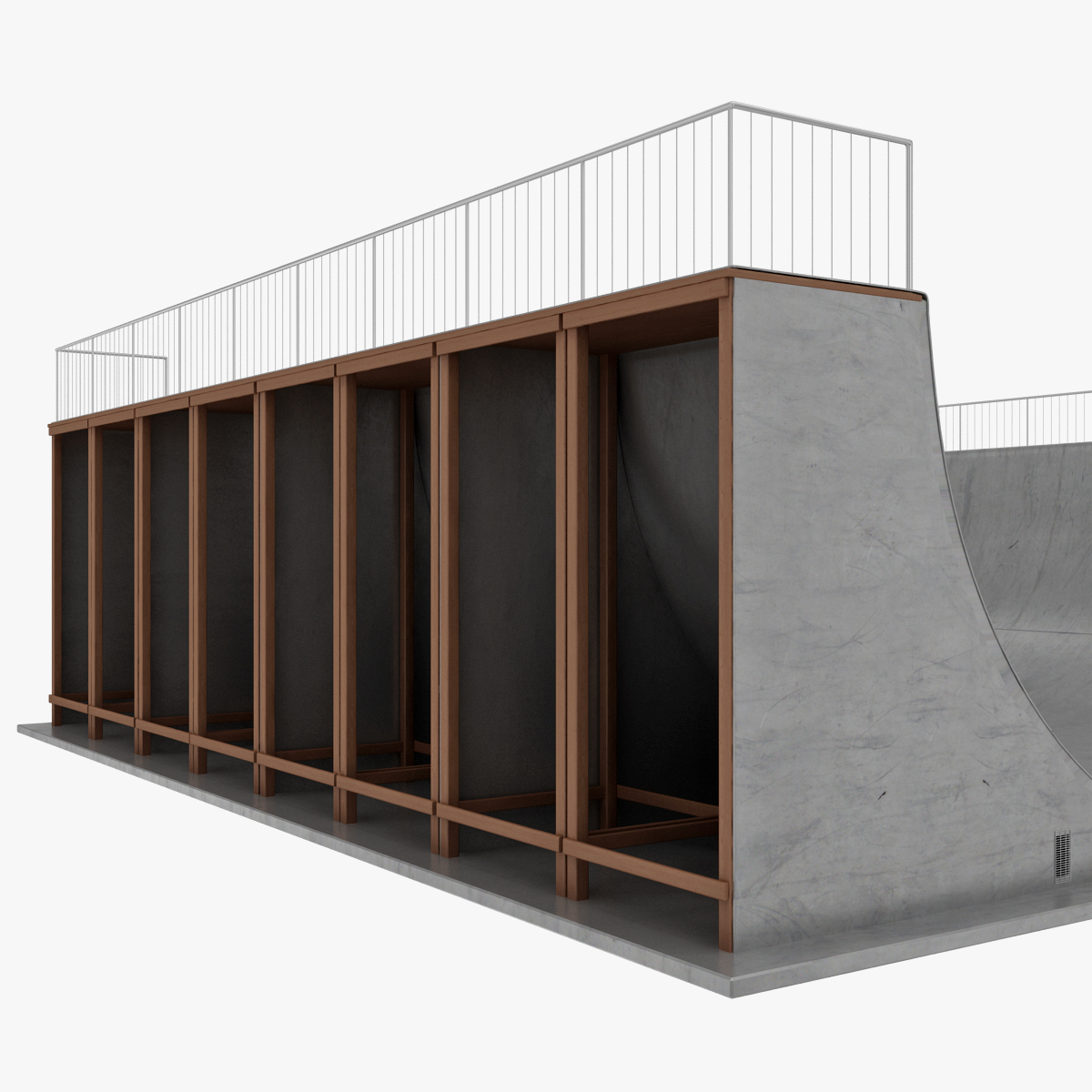 half pipe 3d model