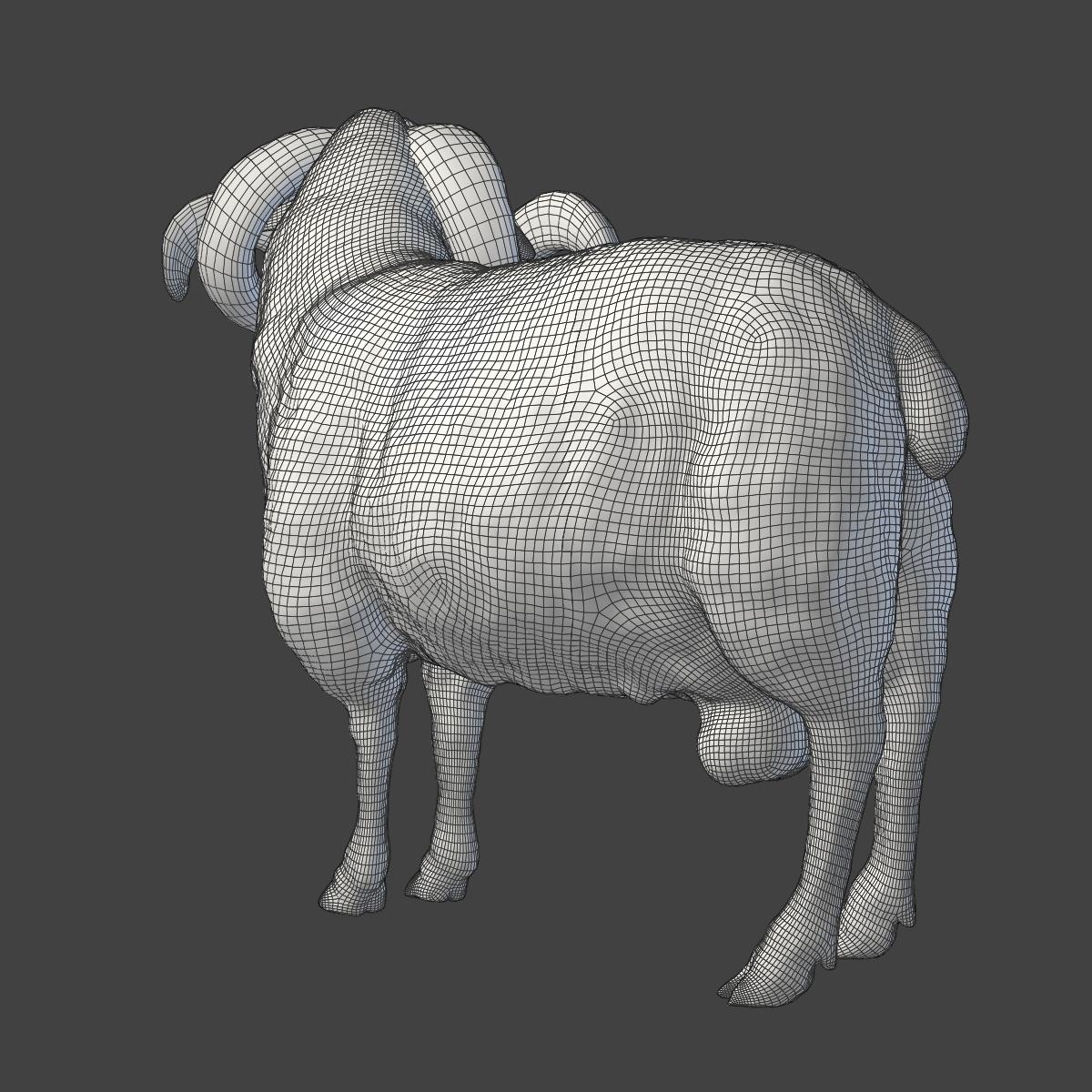 3d sculpture ram model
