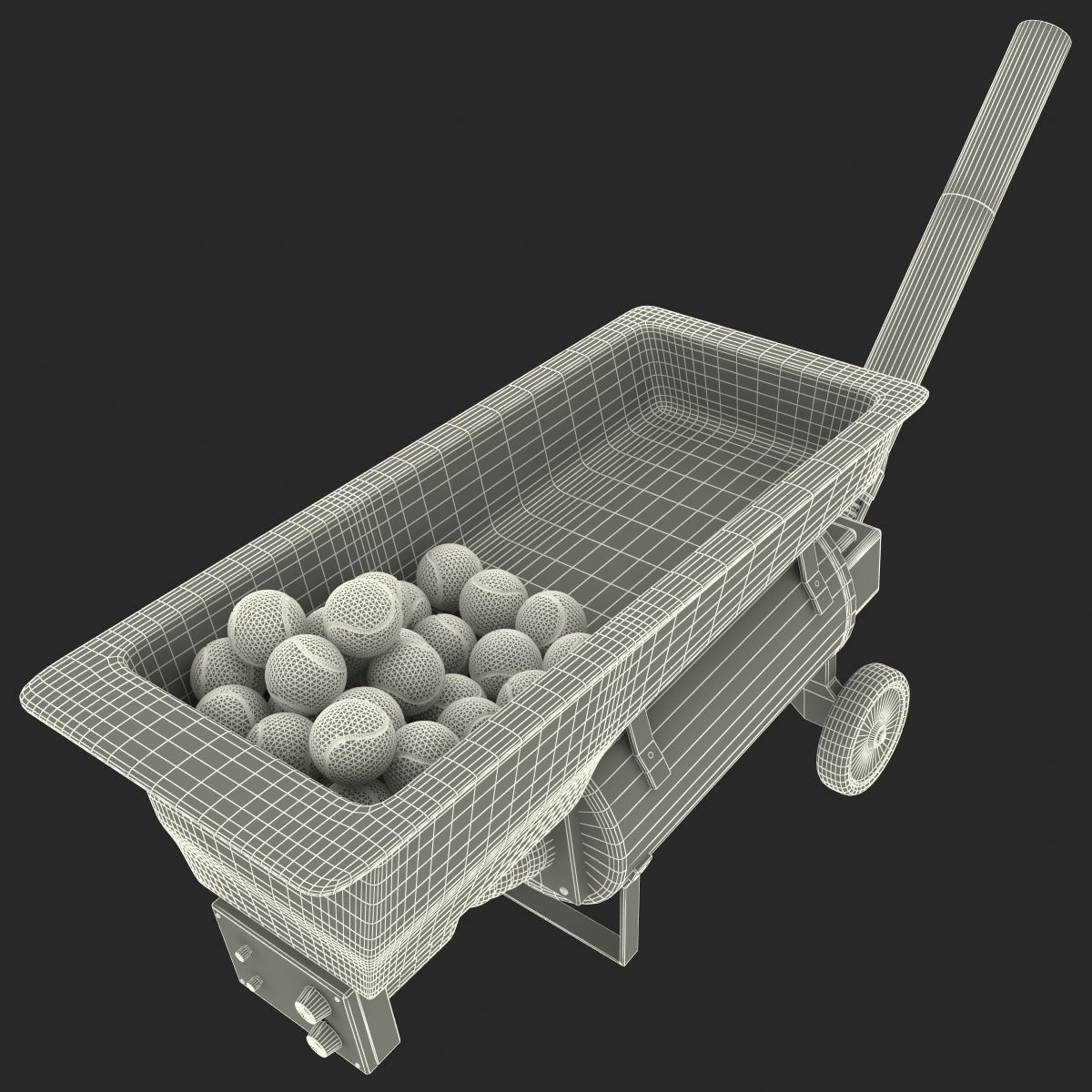 3d tennis ball machine model
