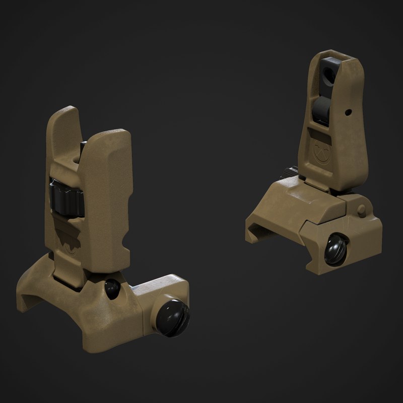 tactical sights mbus pro 3d model