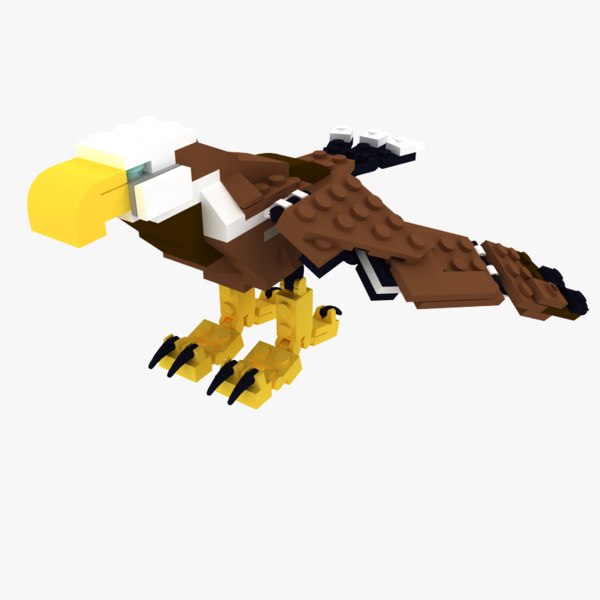 3d lego eagle wings model