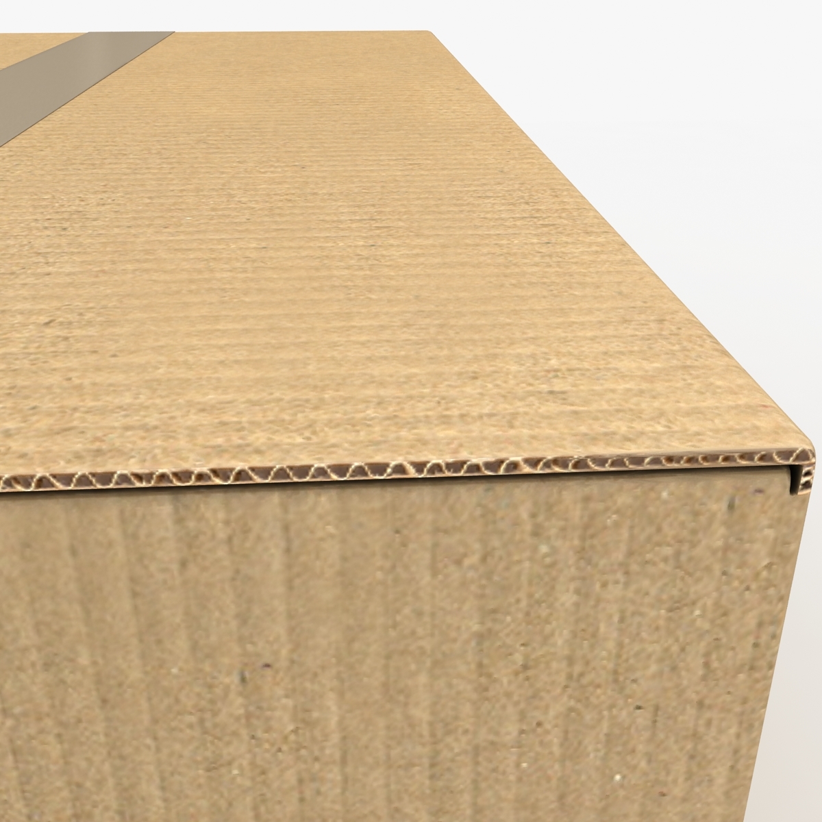 3d model of cardboard box