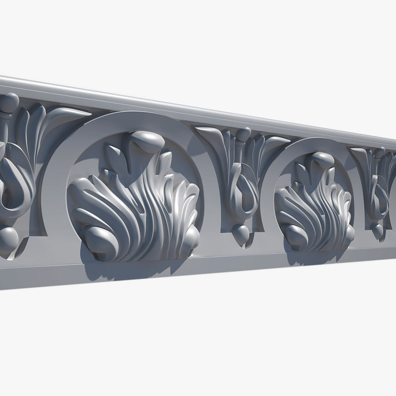 3d model classical cornice el49