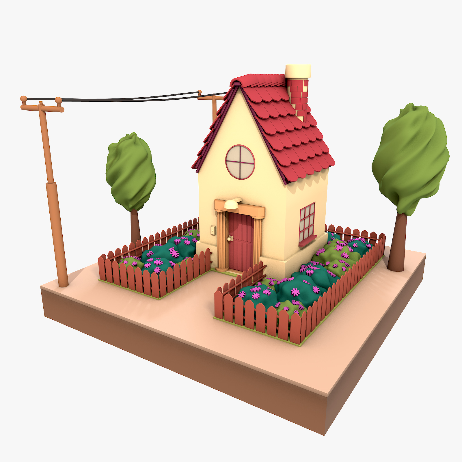 3d model cartoon house