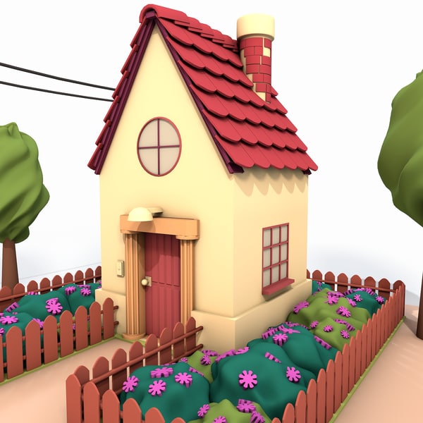 3d model cartoon house
