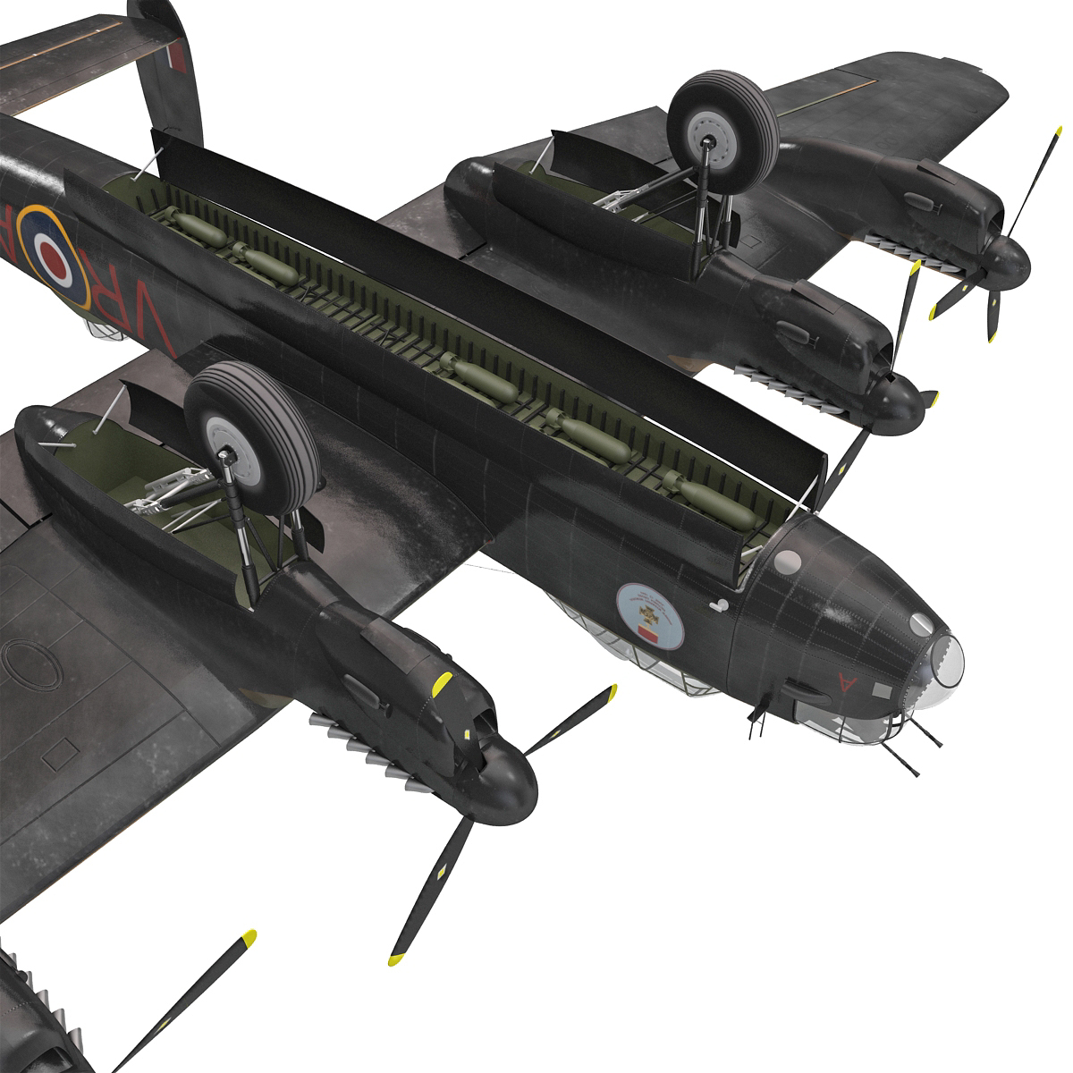 3d british heavy bomber avro lancaster model