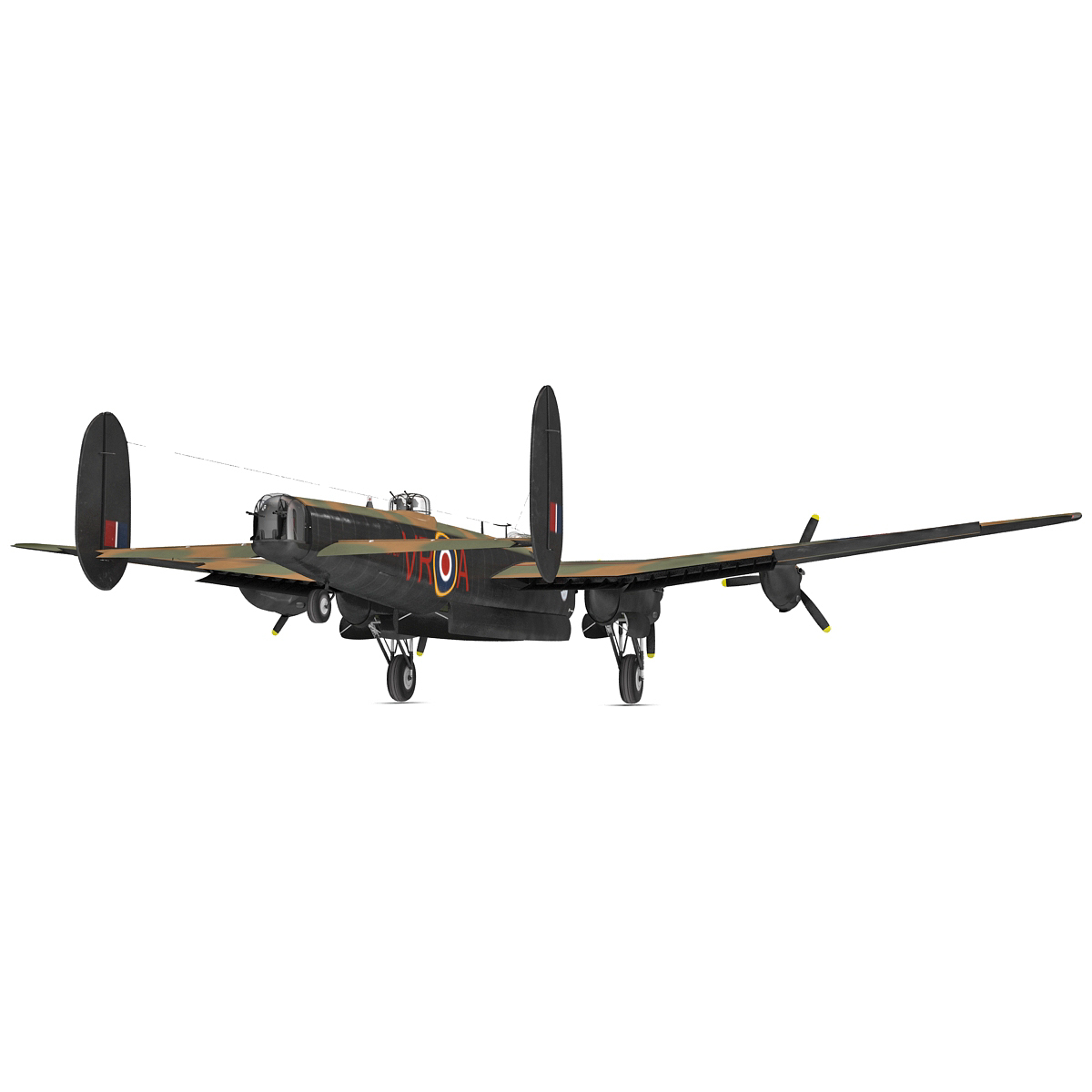 3d british heavy bomber avro lancaster model