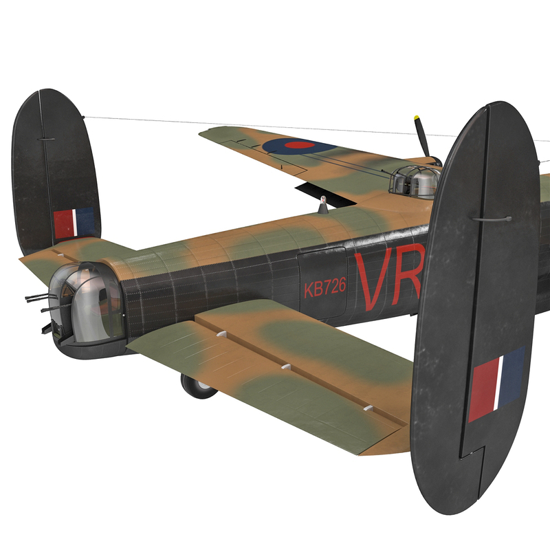 3d british heavy bomber avro lancaster model