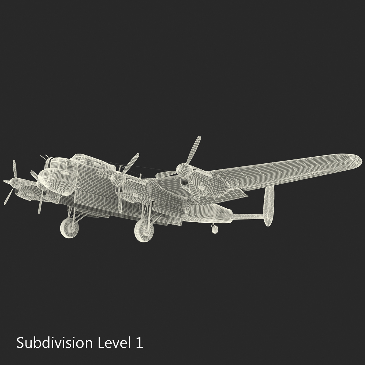 3d british heavy bomber avro lancaster model